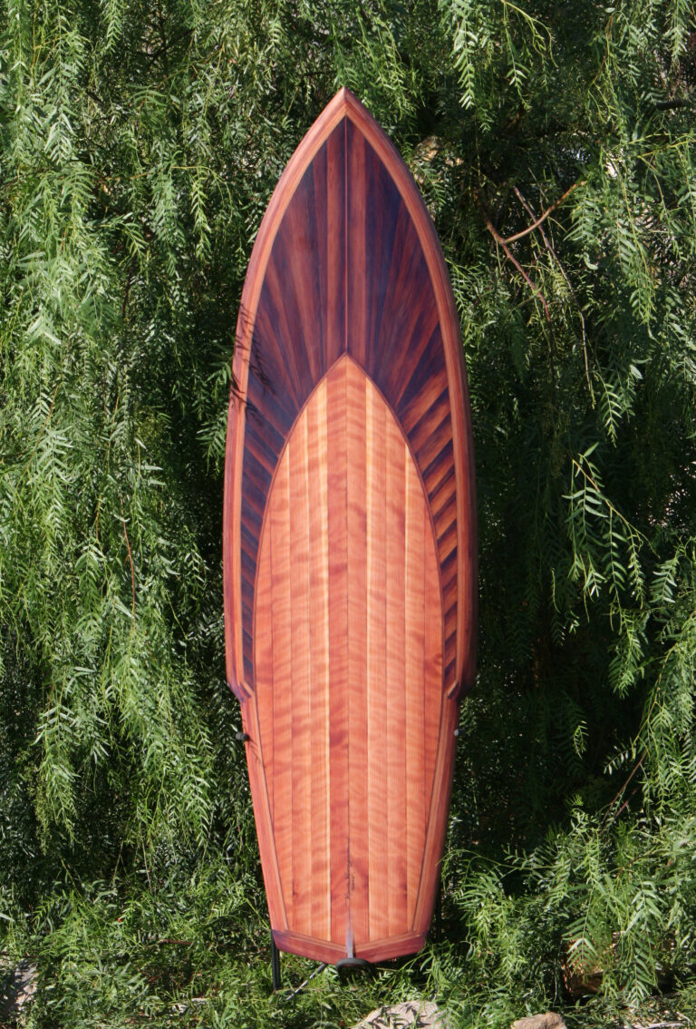 Wood Surfboard Art | Reclaimed Redwood | Rocket Ship (SOLD) - Michael ...